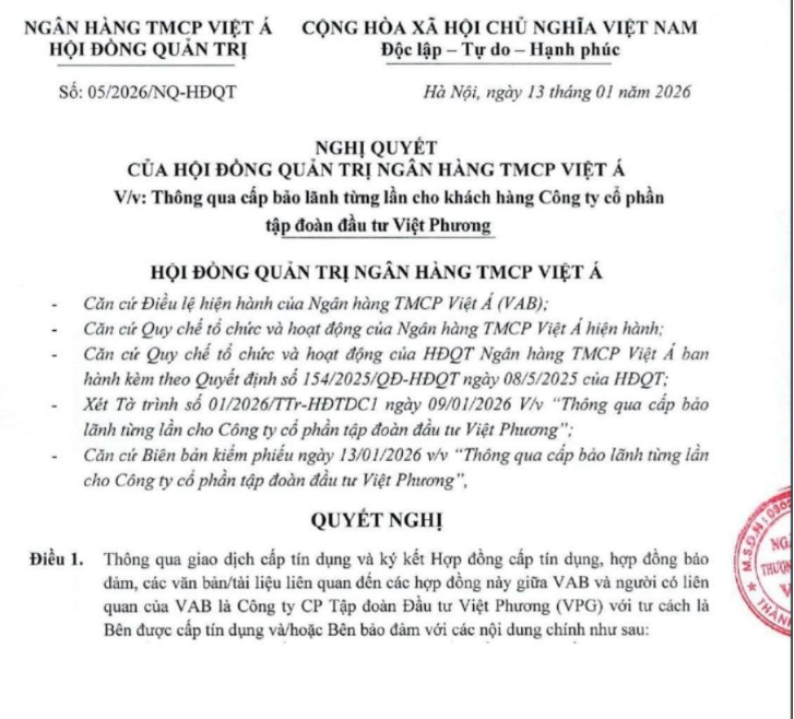 Mối quan hệ đặc biệt giữa Việt Phương Group và VietABank (VAB)