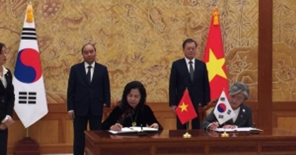 Việt Nam và Hàn Quốc ký hiệp định tránh đánh thuế hai lần