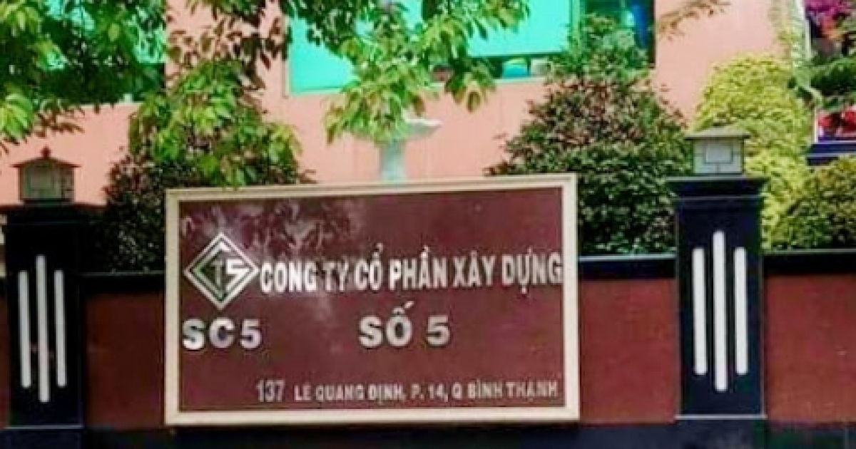 Nợ phải trả của Xây dựng số 5 (SC5) vượt 2.100 tỷ đồng, cao gấp 6,15 ...