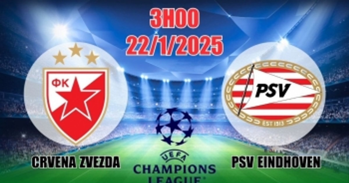 Nhận định C1 Crvena Zvezda vs PSV (3h00, 22/1) bóng đá châu Âu vòng bảng: PSV buộc phải thắng
